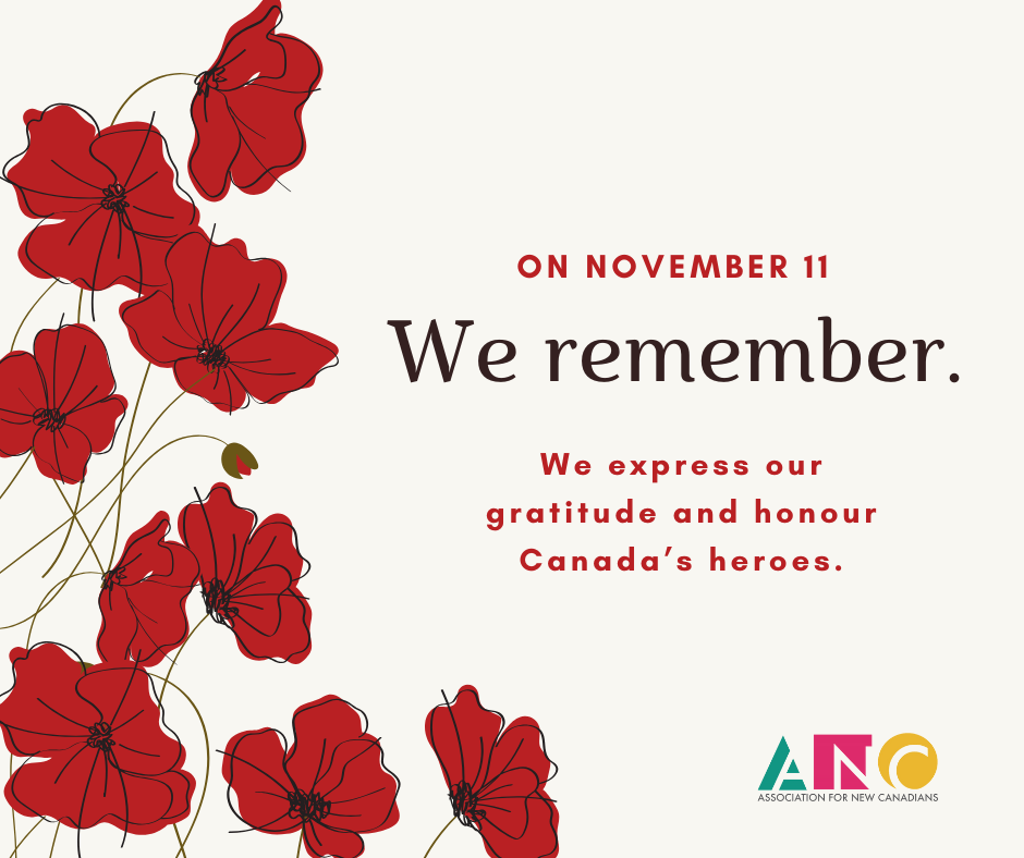 All ANC Offices Closed For Remembrance Day Association For New Canadians
