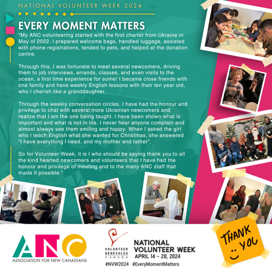Volunteer Week Spotlight - David | Association for New Canadians